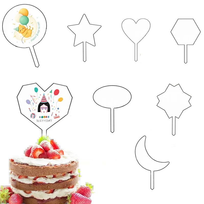 Home & Hobby Custom Acrylic Happy Birthday Cake Topper with Clear ...