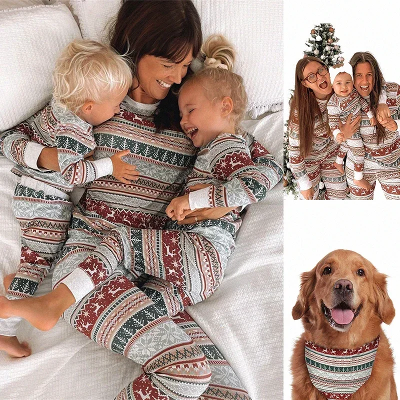 Conjunto-de-pijamas-familiares-de-aspecto-familiar-conjunto-de-Navidad ...