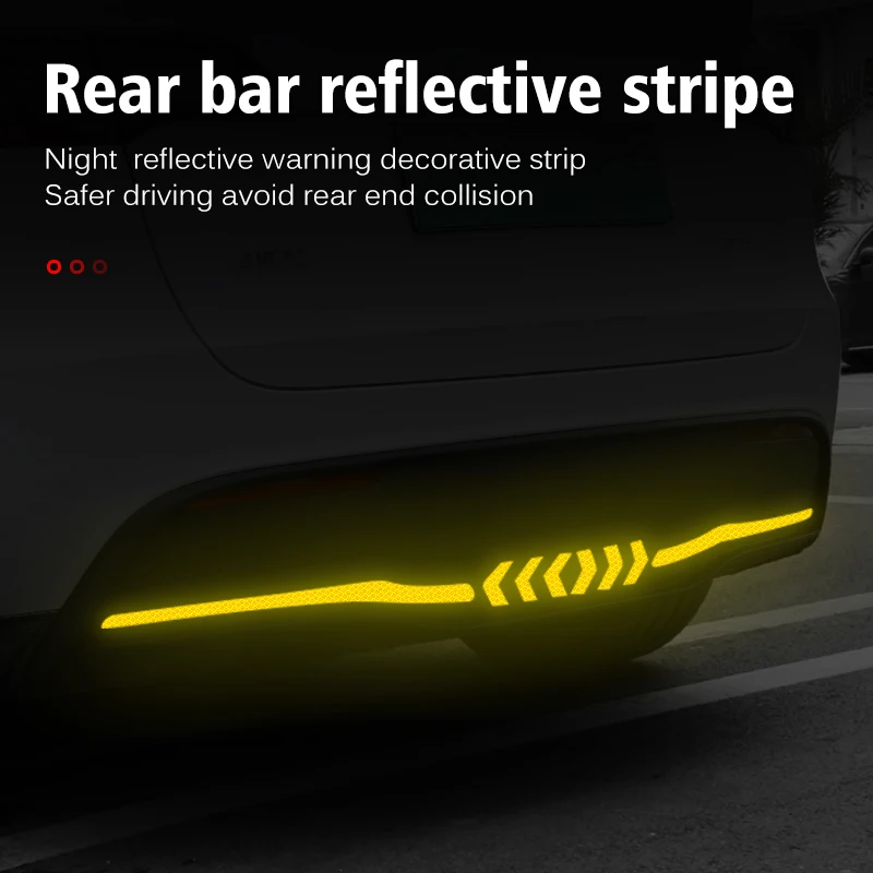 Car Tail Reflective Diamond Sticker For Tesla 2021-2022 Model Y Safety ...