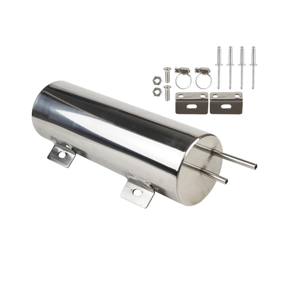 Polished-Stainless-Steel-Radiator-Coolant-Overflow-Catch-Puke-Tank-32OZ ...