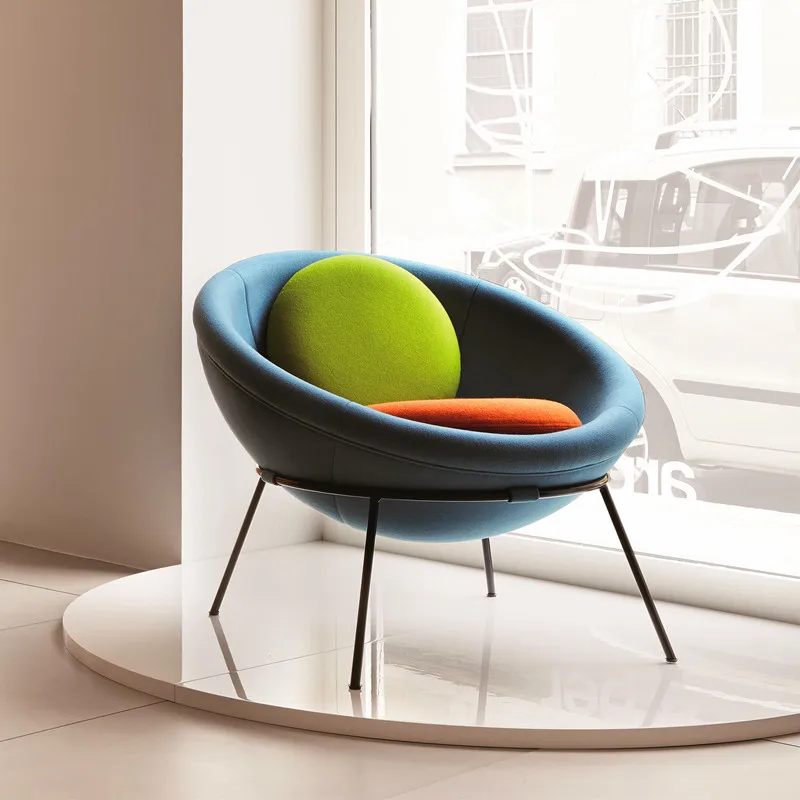 Designer-modern-classic-FRP-art-half-circle-ball-bowl-chair-model-house ...