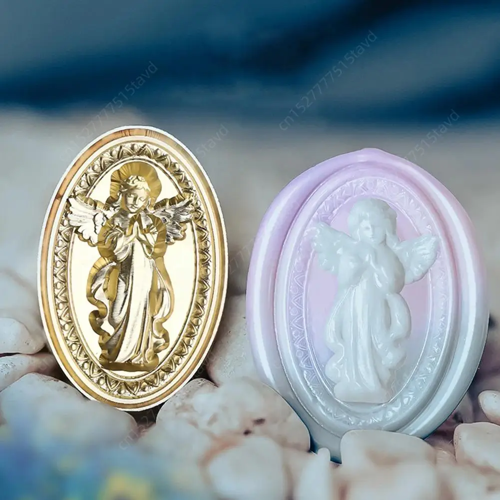 3D-Stereoscopic-Seal-Wax-Seal-Stamp-Head-Pray-Angels-Angels-Tears-DIY ...