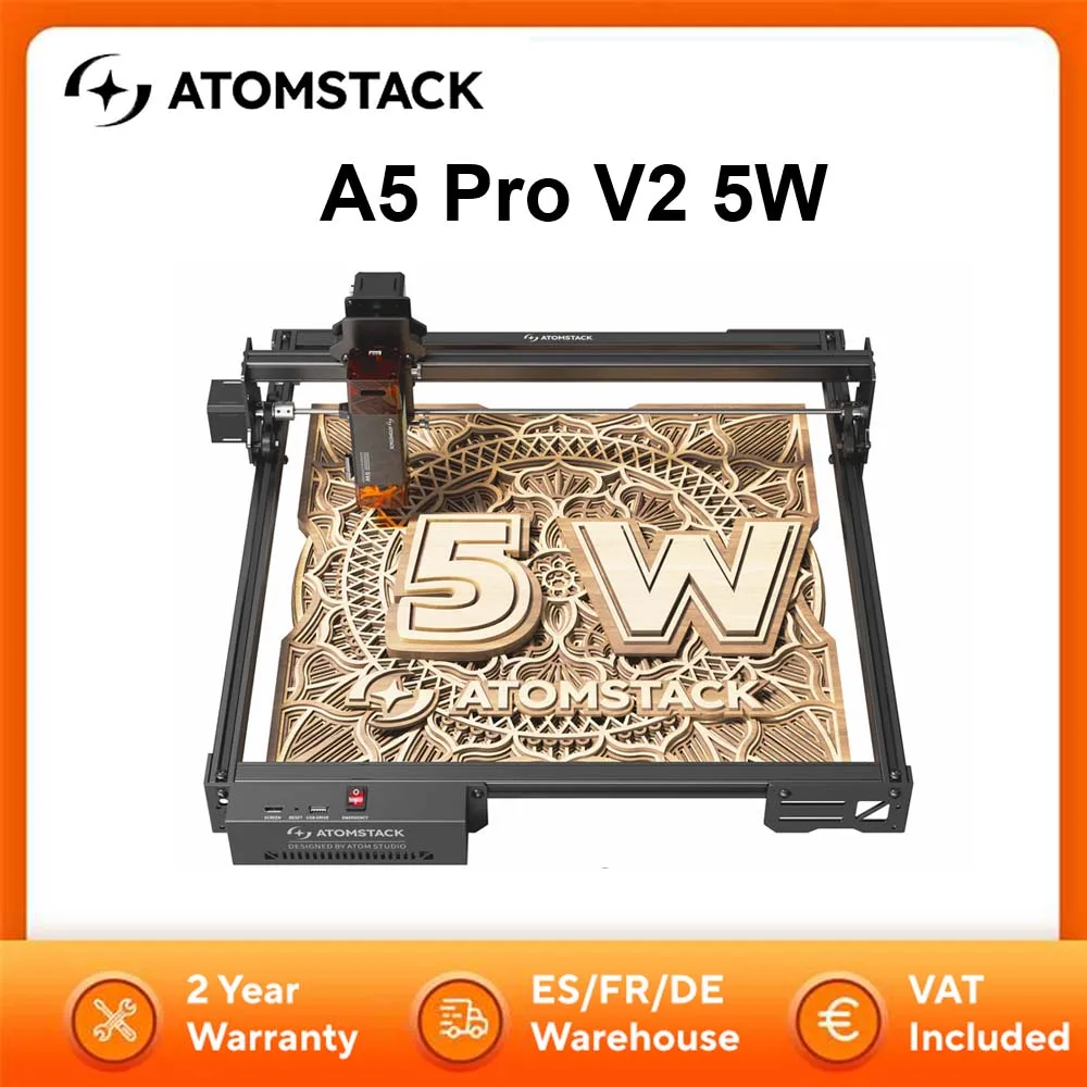 ATOMSTACK A5 Pro V2 5W Laser Engraving CNC Laser Printer 410*380mm ...