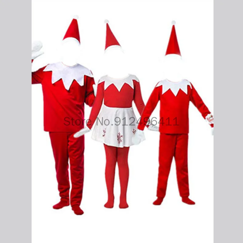 Kids-Elf-Costume-Adult-Elf-Xmas-Csoplay-Costume-Red-New-Year-Cosplay ...