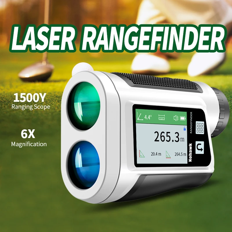 Nohawk Multifunctional Golf Laser Rangefinder Telescope with Flag-Lock Slope Distance Meter for ...