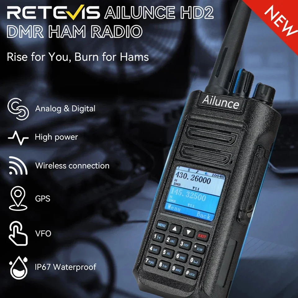 Retevis-Ailunce-HD2-DMR-Digital-Ham-Radio-IP67-Waterproof-Dual-Band ...