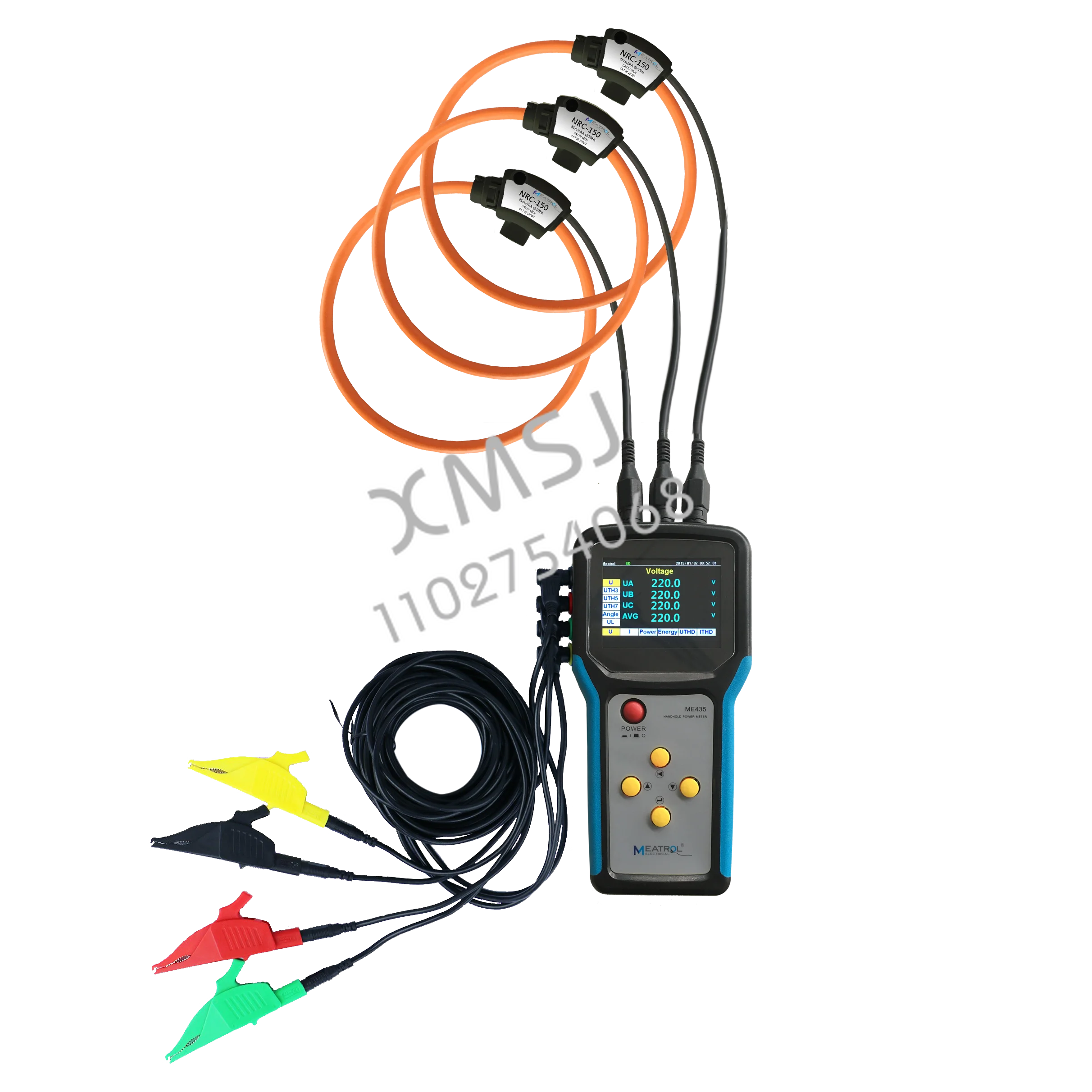 New ME435 Handheld Data Logger Power Quality Analyzer Energy Meter