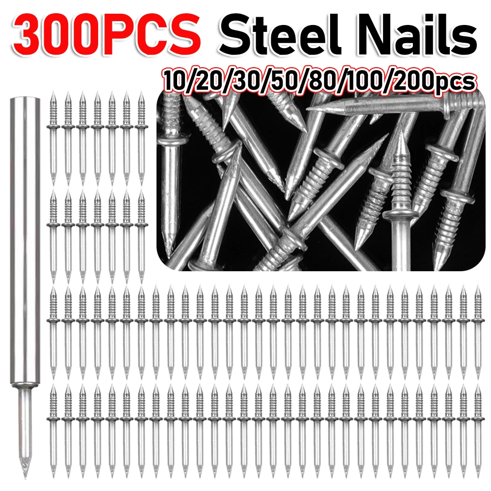 300-10pcs Double Head Nails Anti-Rust Double-Head Seamless Thread Nail ...