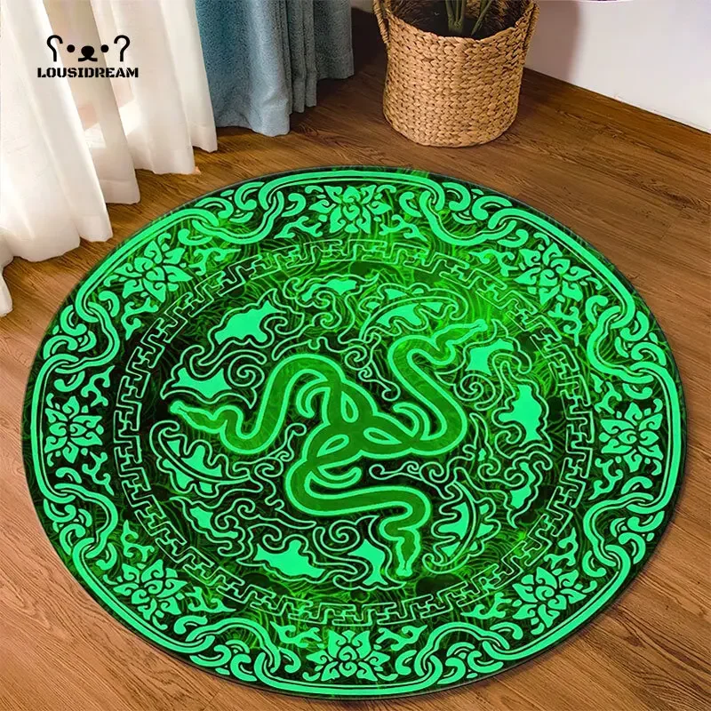 Razer-Round-Rugs-Carpet-Game-Rome-Gamer-Gift-Door-Floor-Mats-Playroom ...