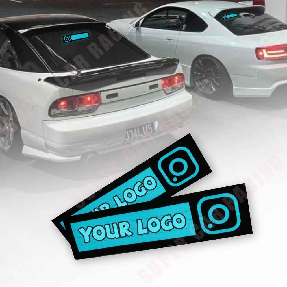 Custom Logo Your Own Ig Username Windshield Electric Glow Panel Car Led ...