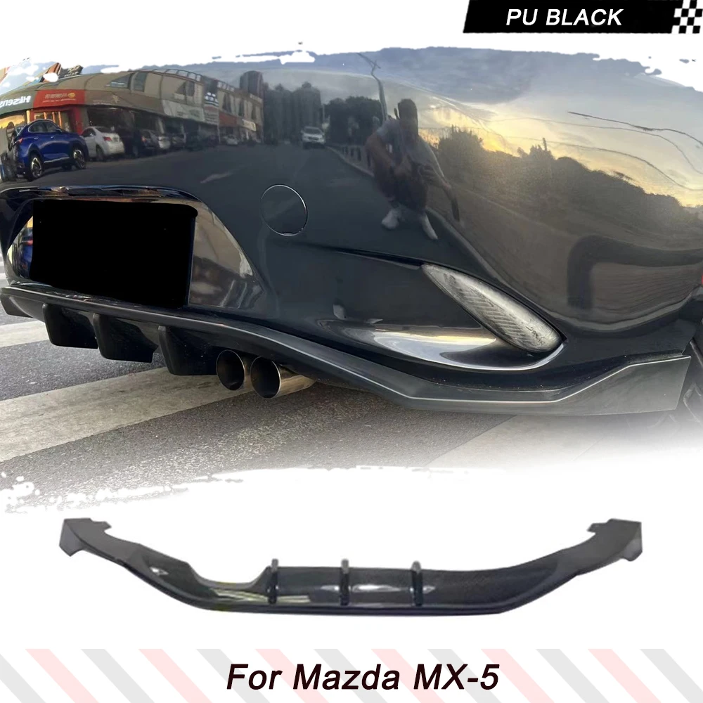 PU Black Primer Car Rear Bumper Diffuser Splitters for Mazda MX5 MX-5 ...