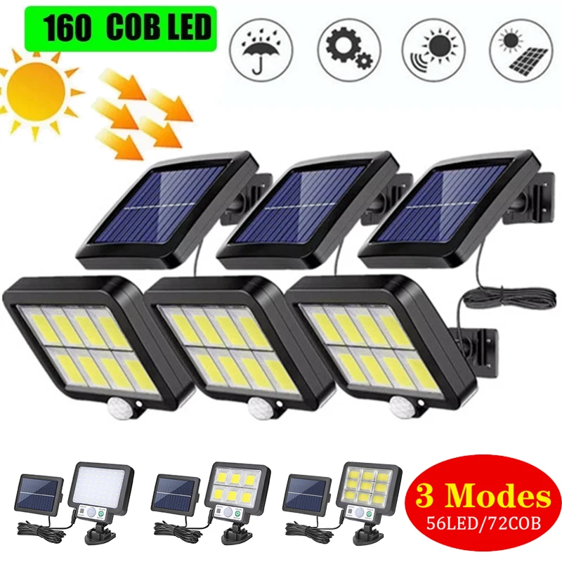COB-LED-Solar-Powered-Light-Outdoors-PIR-Motion-Sensor-Sunlight ...