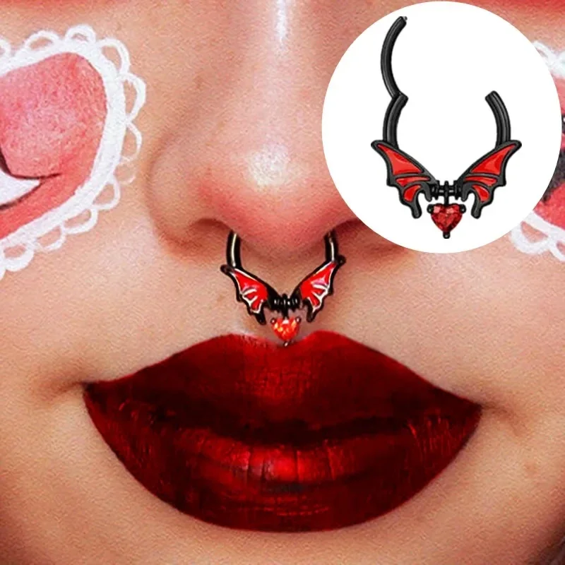 1PCS-Bat-Wings-Septum-Clicker-Hoops-Nose-Ring-Red-Helix-Hoop-Earrings ...