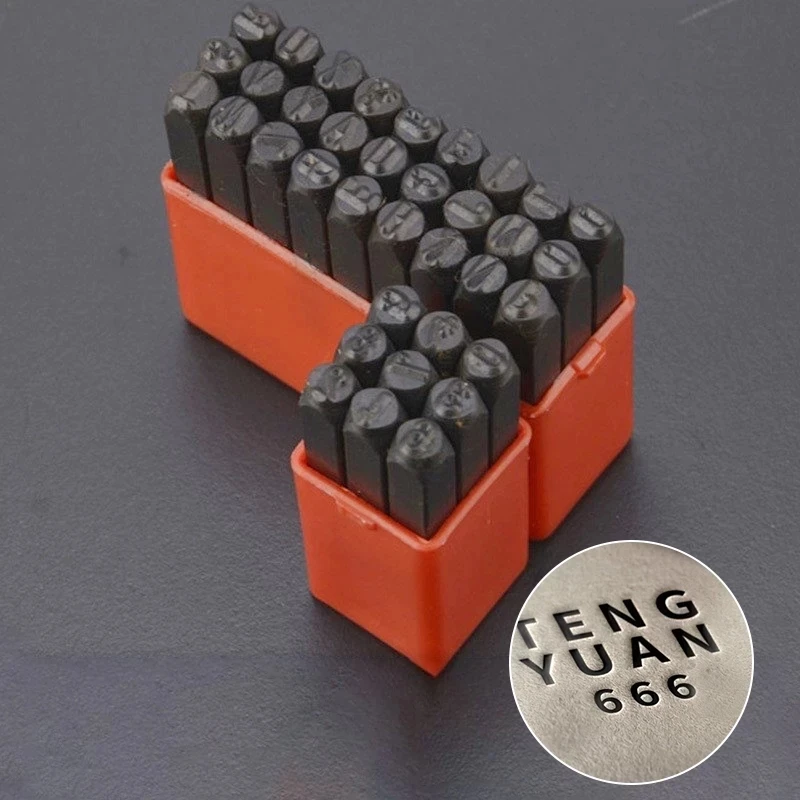 Numbers Alphabets Printing Tools Creative Leather Handmade Carving Tool ...