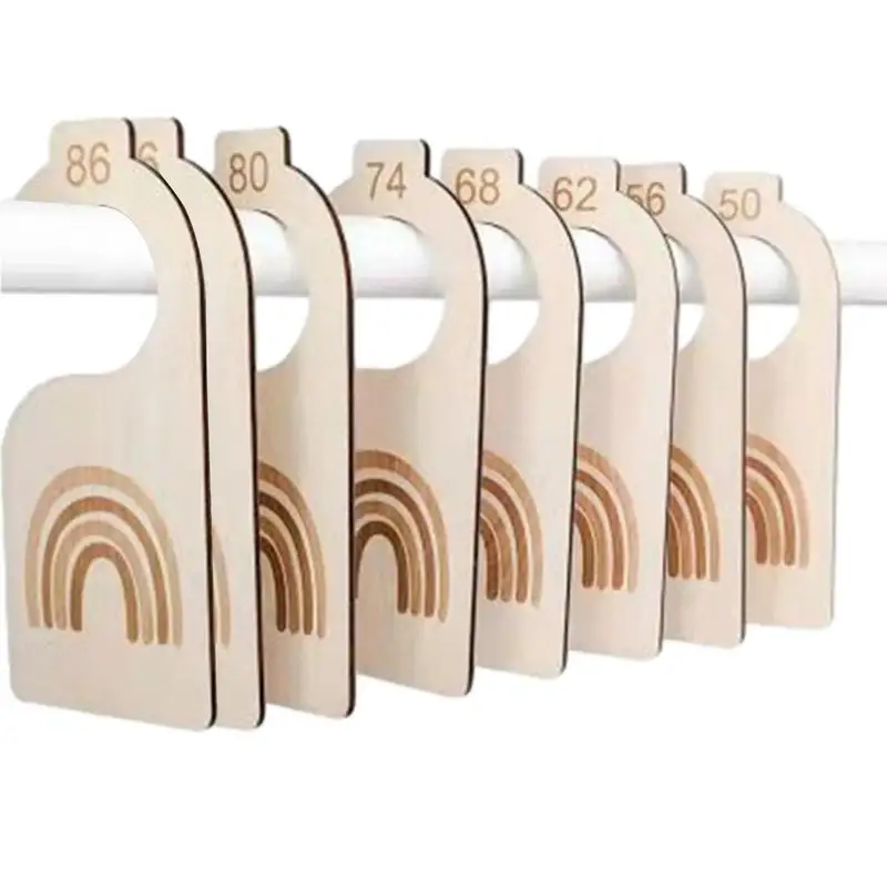8Pcs-Set-Clothing-Rack-Divider-Wooden-Closet-Size-Divider-Baby-Closet ...