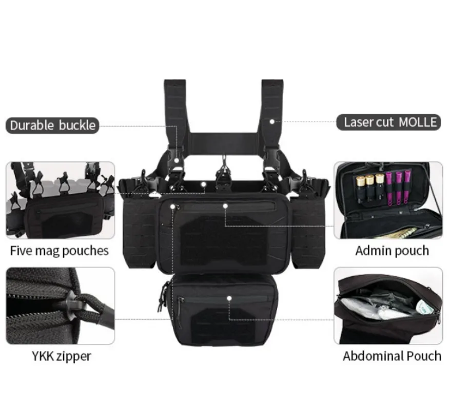 Acetac Chest Rig YAKEDA Tactical Chest Rig - Modular Molle Vest With ...