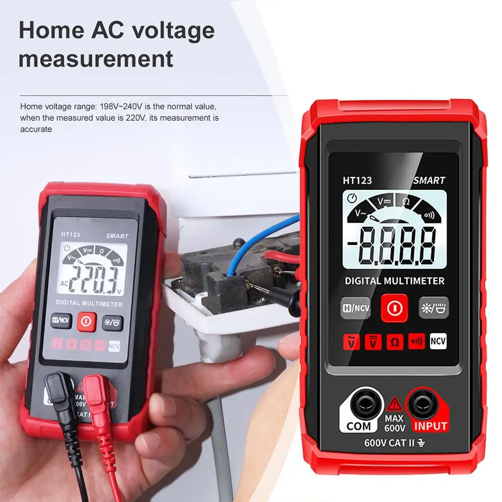 Ht123 smart digital multimeter ac/dc spannungs widerstand kontinuität ...