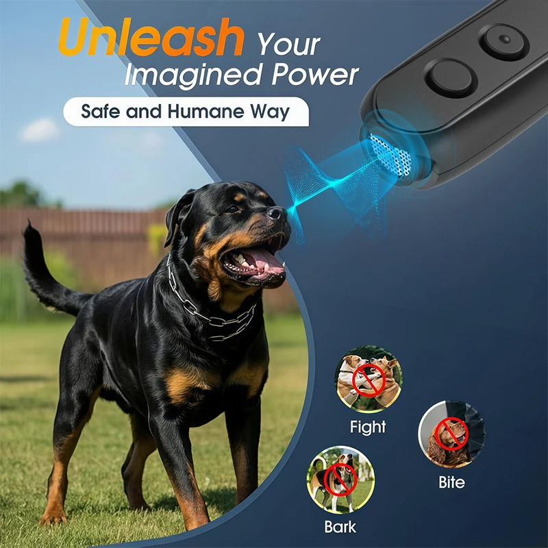 2 In 1 Dog Repeller Portable Ultrasonic Three Mode Ultrasonic Deterrent ...