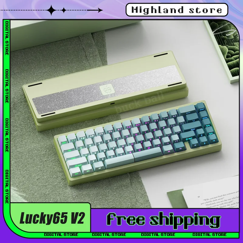 New-Weikav-Lucky65-V2-Mechanical-Keyboard-Aluminium-Alloy-3-Mode-Gaming ...