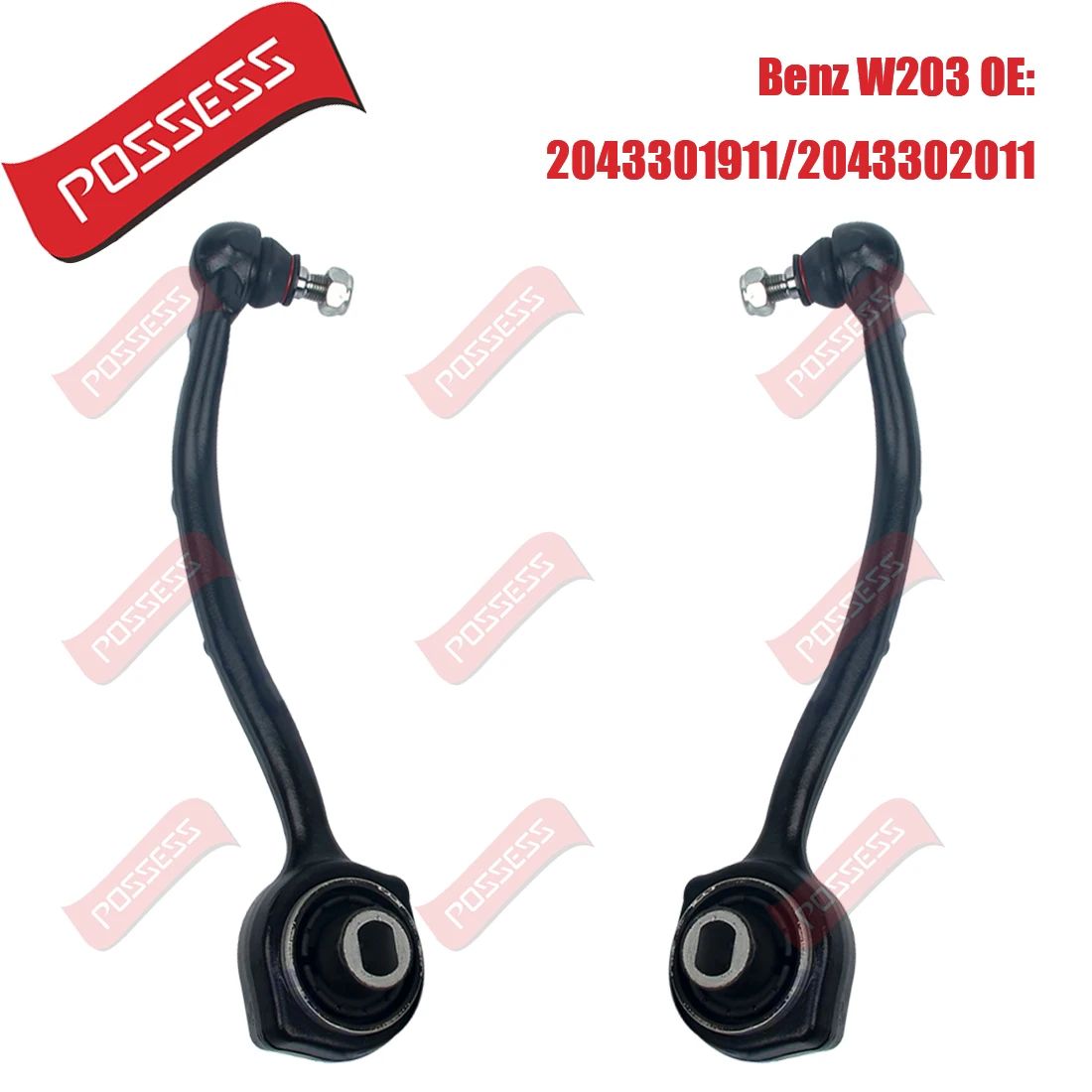 A-Pair-Front-Lower-Suspension-Straight-Control-Arm-For-Mercedes-Benz-C ...