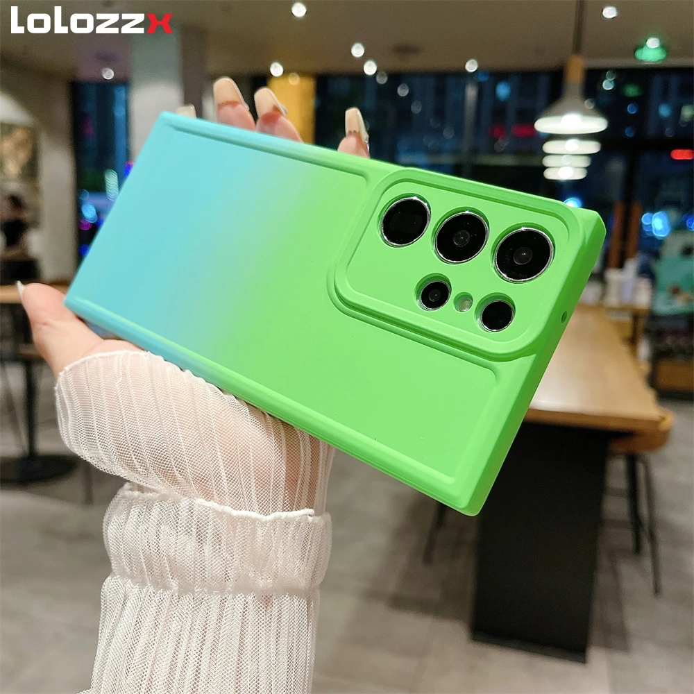 Gradient-Matte-Silicone-Case-For-Samsung-Note-20-S23-S22-S24-Ultra-S21 ...