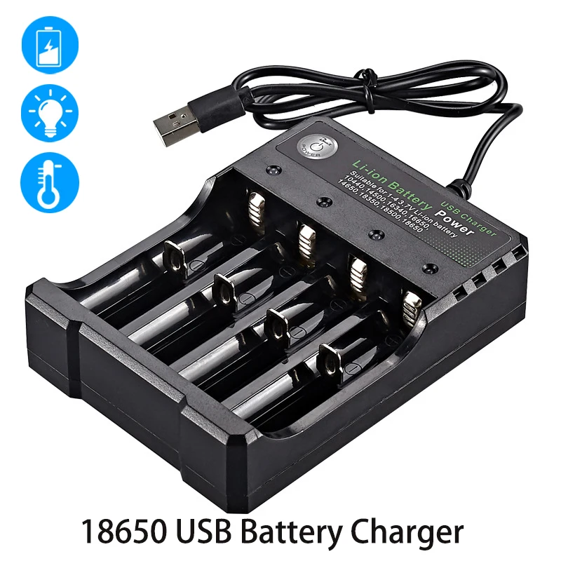 18650-Battery-USB-Charger-1-2-4-Slots-Rechargeable-Lithium-Battery ...