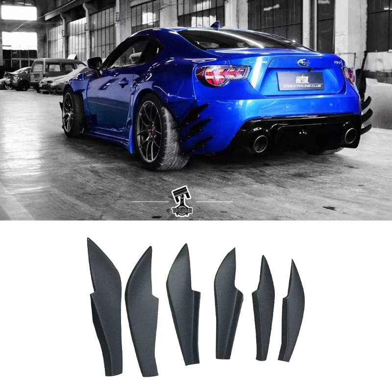Carbon-Fiber-FRP-car-rear-body-bumper-corner-splitter-air-diffuser-For ...