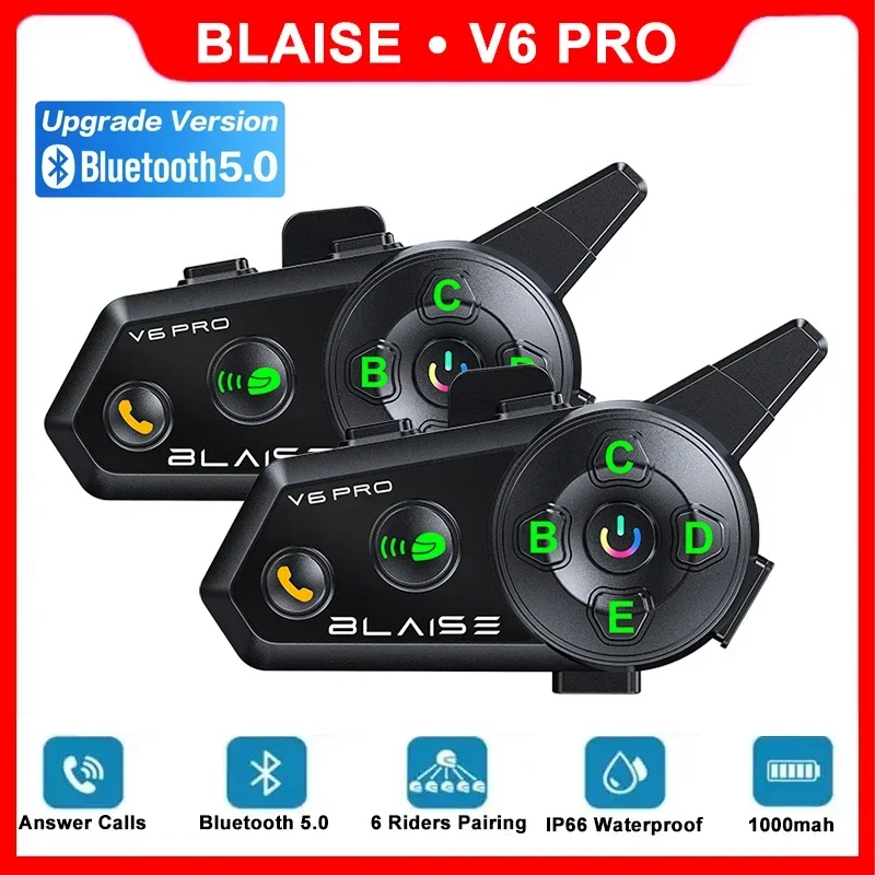 BLAISE-V6-PRO-Bluetooth-Motorcycle-Helmet-Intercom-Headset-with-1000M ...