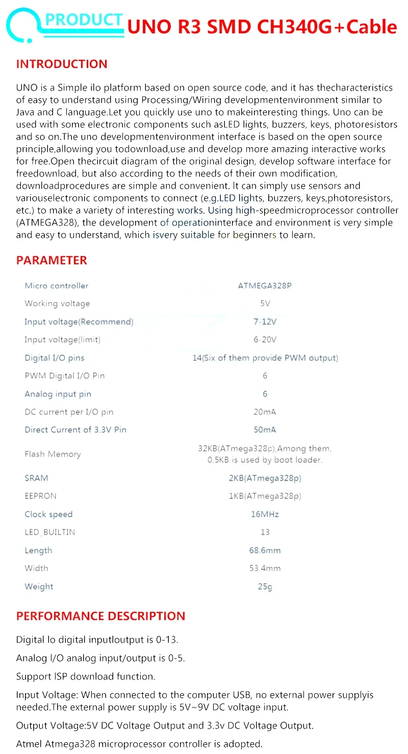 Официальная коробка UNO R3 ATMEGA16U2 UNO WiFi R3 ATMEGA328P чип CH340G ...