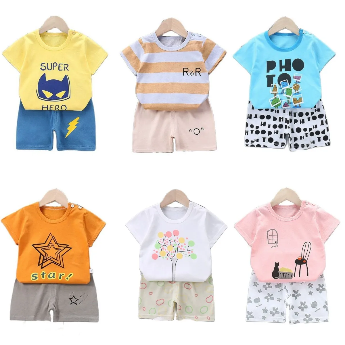 New-Summer-Children-Clothing-Set-Child-Short-sleeved-Shorts-Set-Boys ...