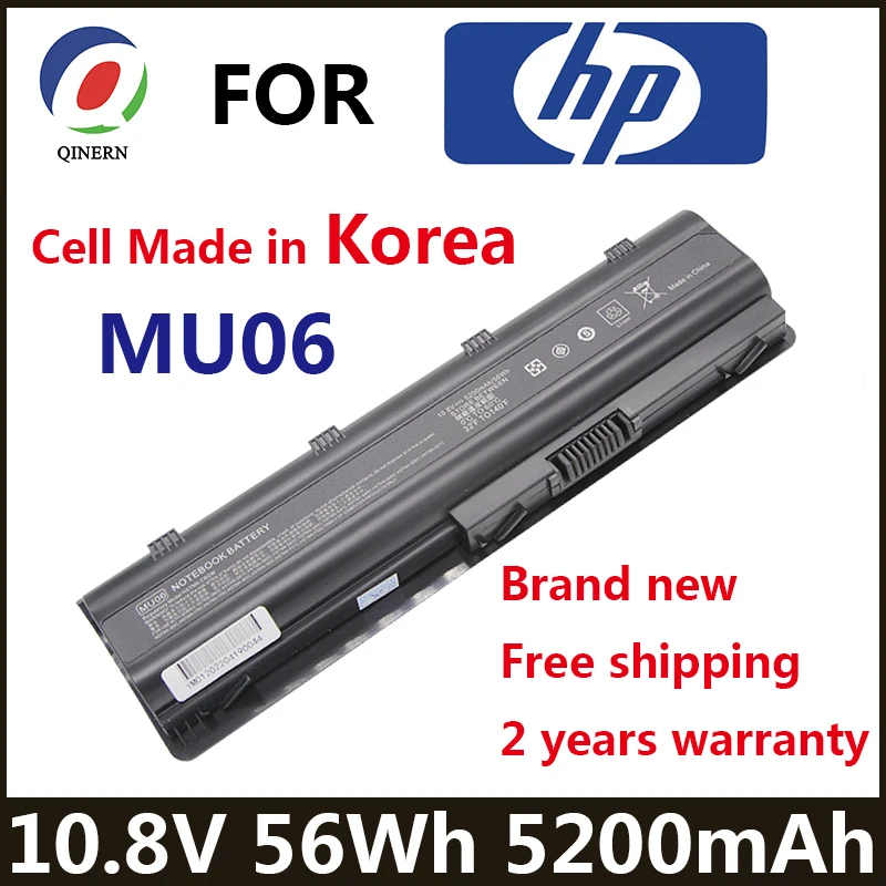 MU06 10.8V 56Wh 5200mAh Laptop Battery For HP Pavilion g4 g6 g7 CQ42 ...