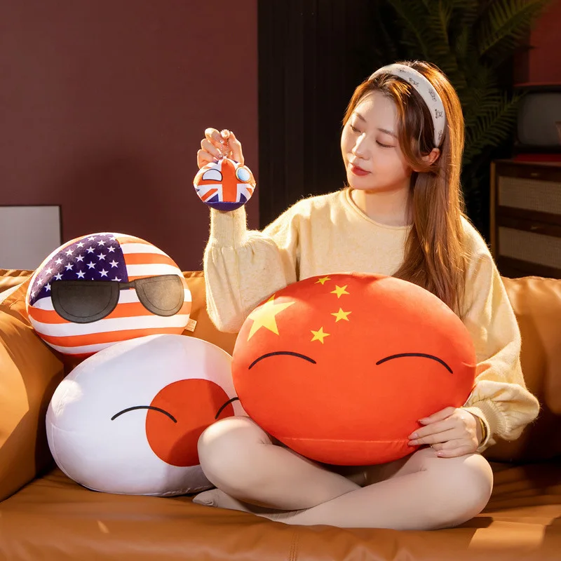 10cm Country Ball Toy Plush Pendant Polandball Plush Doll Countryball ...