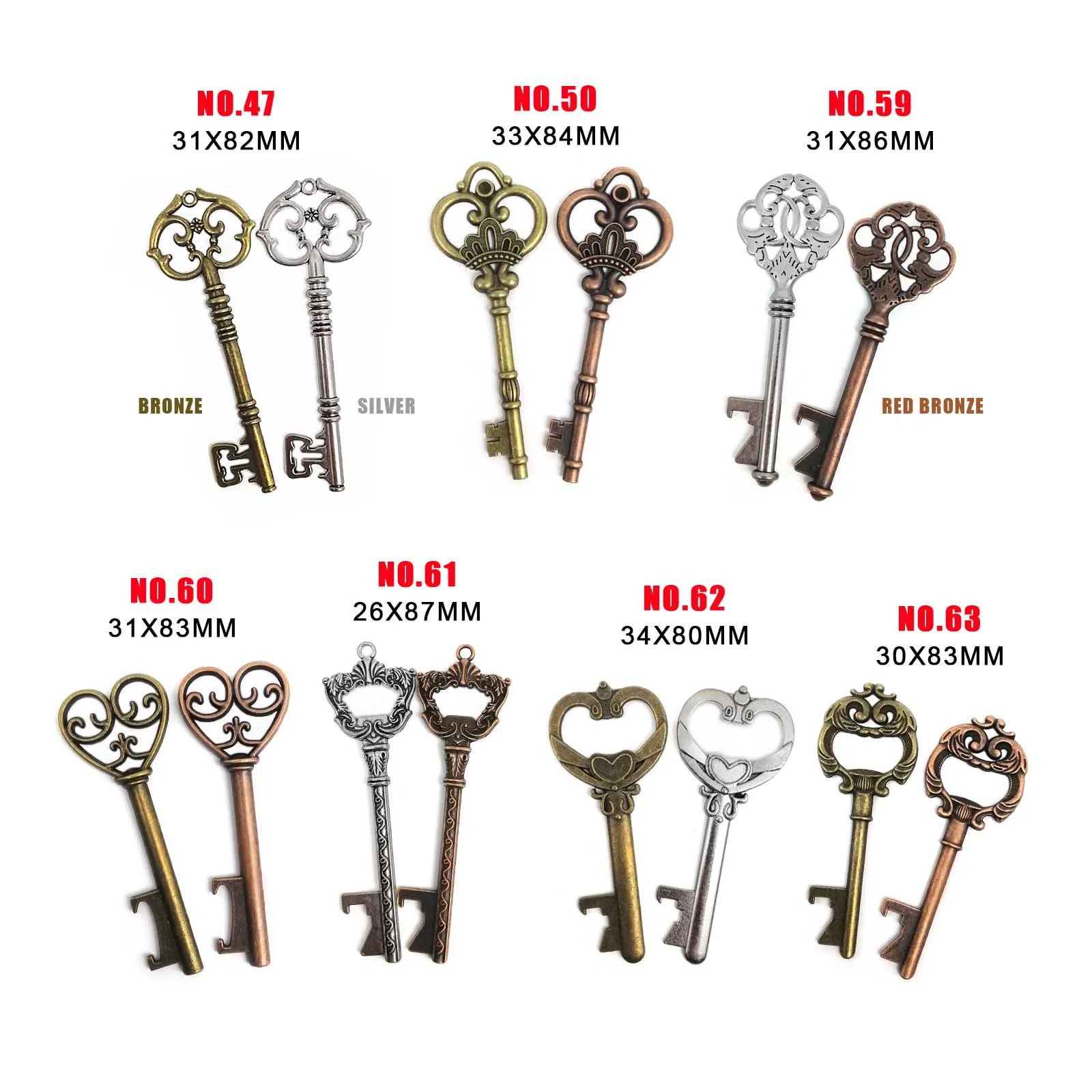 2pcs-Large-Big-Retro-Antique-Brass-Vintage-Silver-Golden-Old-Looking ...