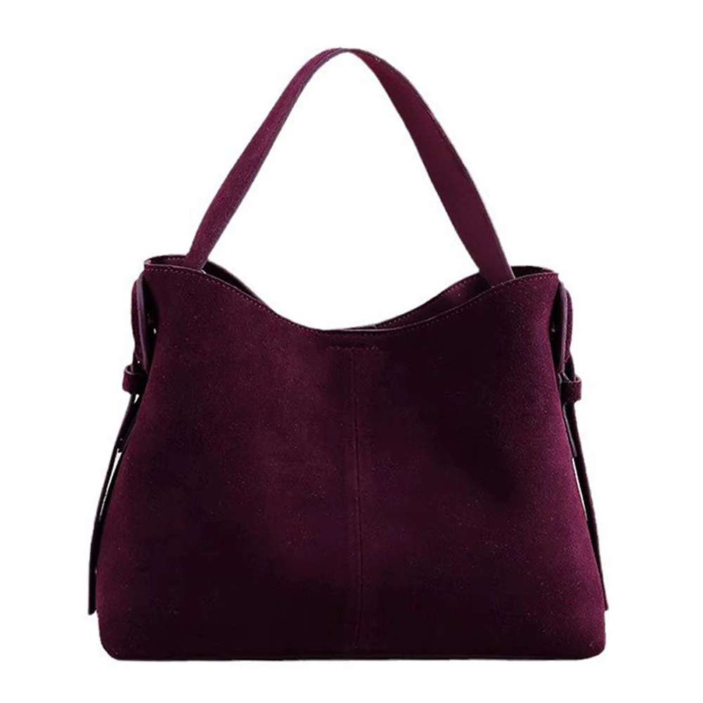 luxury designer women coffe handbags Suede Cowhide fashion ladeis ...