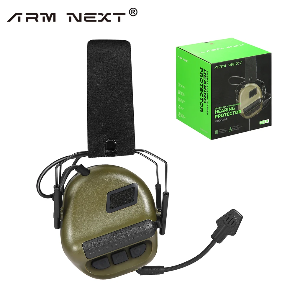 ARM NEXT Airsoft Tactical Headset Foldable Earmuff Microphone Military ...