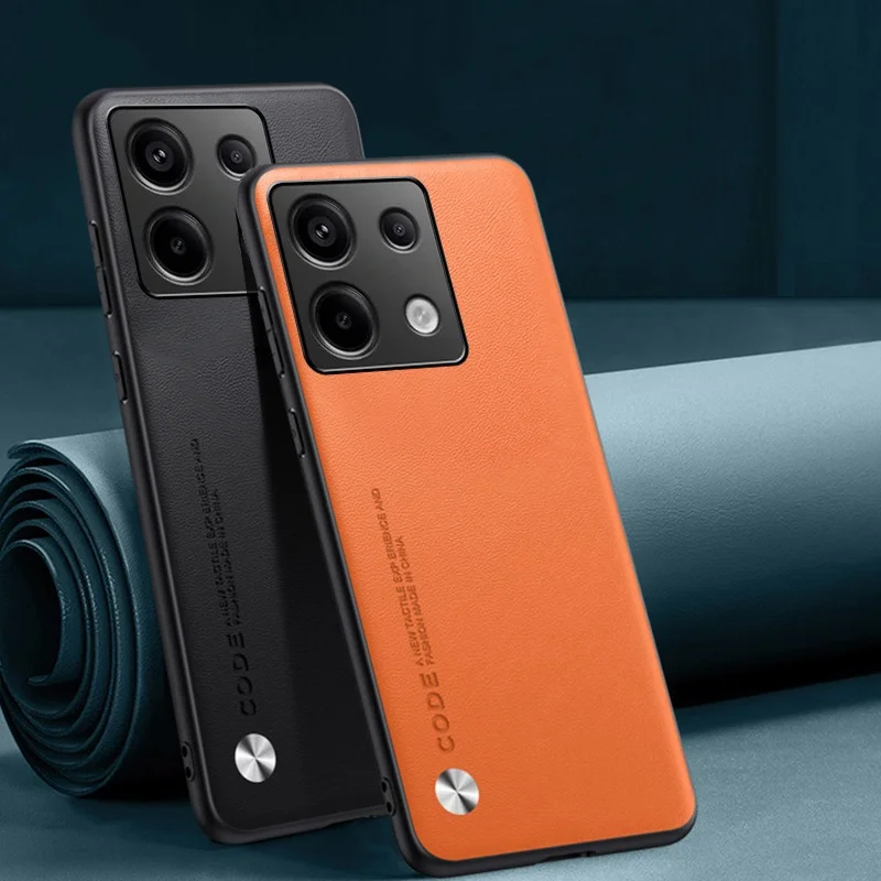Redmy-Note13-Pro-5G-4G-Case-Luxury-Plain-Leather-Cover-For-Xiaomi-Redmi ...
