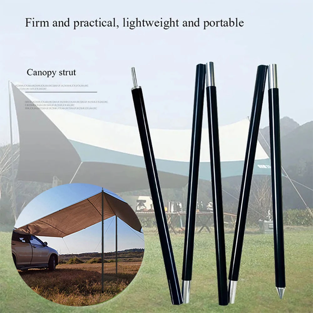 2m-2-4m-Foldable-Tarp-Pole-Awning-Rod-Folding-Tent-Pole-Support-Stand ...