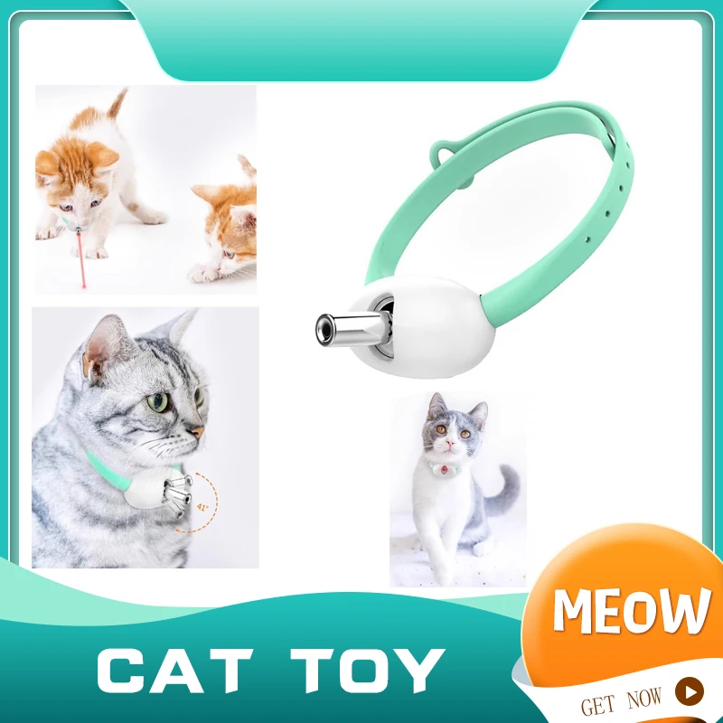 Smart-Laser-Tease-Cat-Collar-Electric-USB-Rechargeable-Pointer-Kitten ...