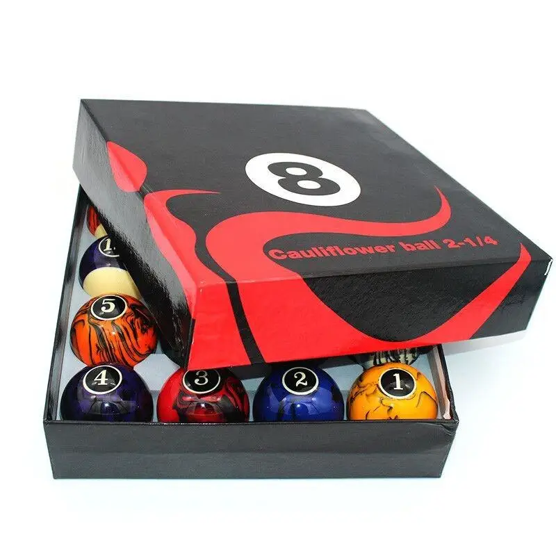 Premium New Marble-Style Billiard Balls of Phenolic Resin,Swirl Pattern ...