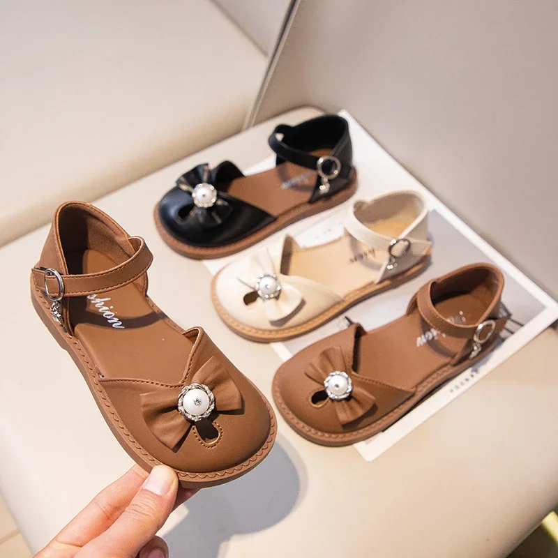 Kids-Flat-Sandals-Spring-Summer-Versatile-Toddlers-Girls-Causal-Single-Shoes-Fashion-Bowknot ...