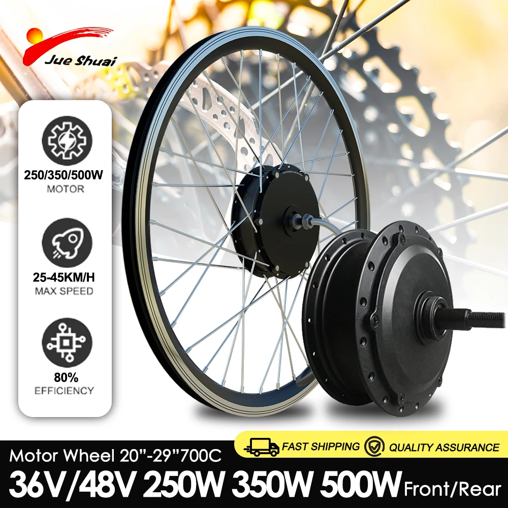 36V48V-250W-350W-500W-Electric-Bike-Front-Rear-Brushless-Motor-Wheel ...