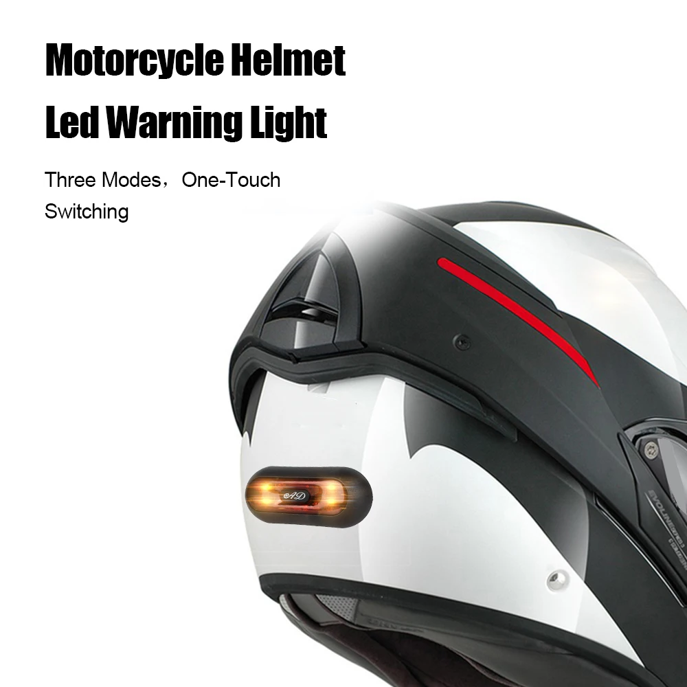 Motorcycle Helmet LED Light Motorbike Safety Helmet Signal Light ...
