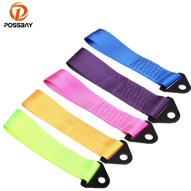 POSSBAY Racing Car Styling Tow Straps Nylon High Strength Universal Tow ...