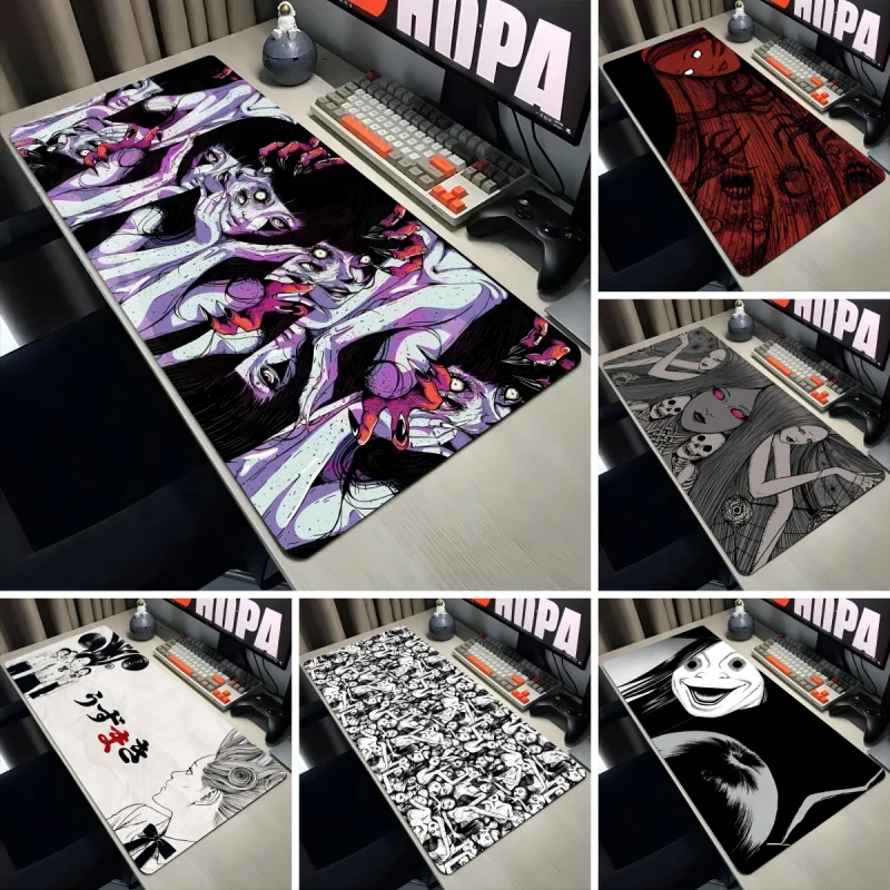 Junji Ito Anime Gaming Mousepad, teclado grande Gamer Mouse Pad ...