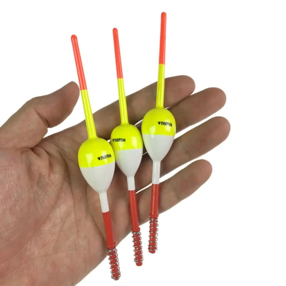2pcs Fishing Float Bobbers Balsa Wood Floats Spring Bobbers Oval Stick ...