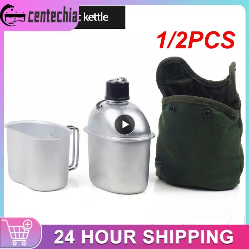 1-2PCS-1l-Military-Canteen-Field-Military-Kettle-Camping-Outdoor-Bottle ...