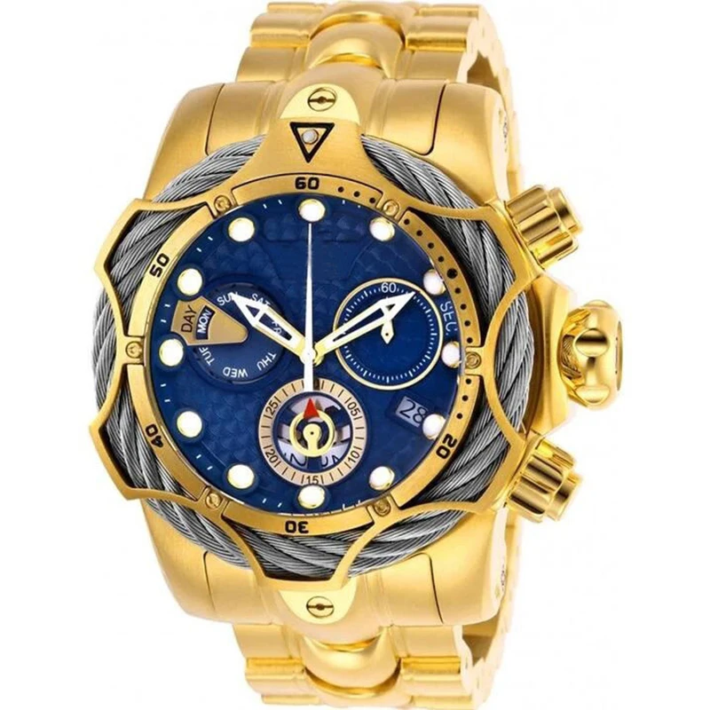 Men-s-Gold-Wire-Rope-Watch-Liga-Europeia-Quartzo-Imperme-vel-Correia-N ...