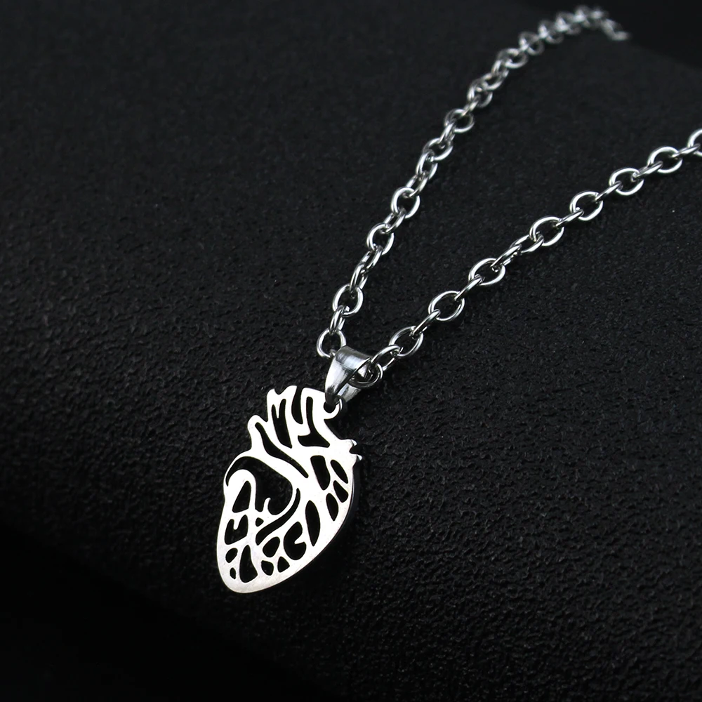 Hollow-Human-Medical-Anatomical-Heart-Organ-Pendant-Necklace-For-Doctor ...