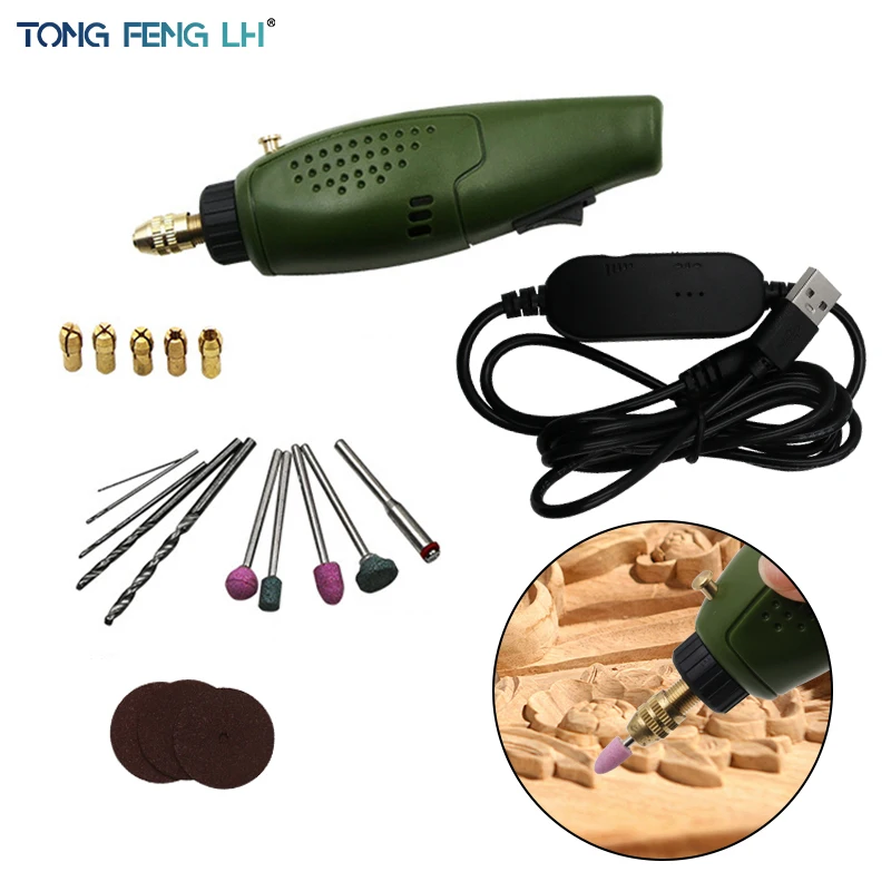 Green Grinder Set and Accessories Speed Rotary Tool Dremel Engraver ...