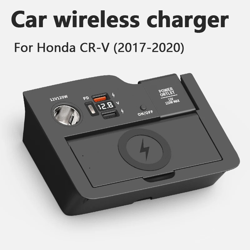 For-Honda-CRV-2017-2020-15W-Car-Wireless-Charger-QI-Protocol-Quick ...